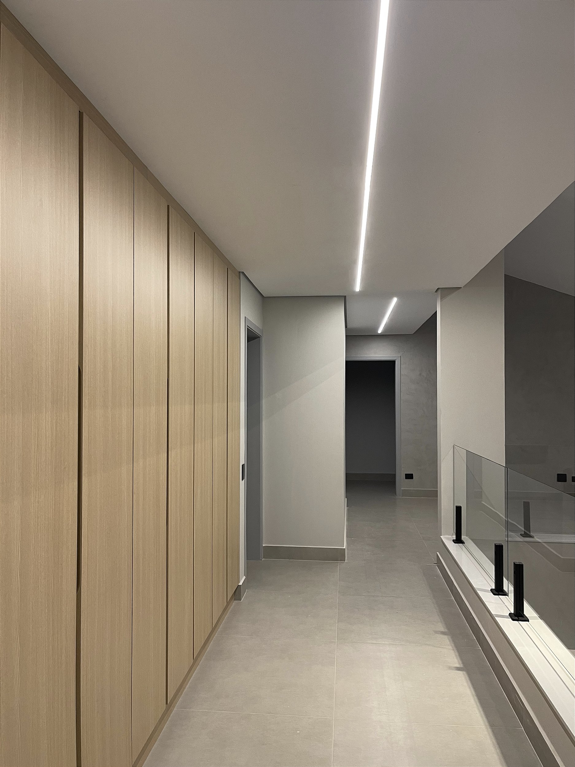 Perfil Embutido Wood Linear 28x150cm para Fita de Led 12v - Shopping ...