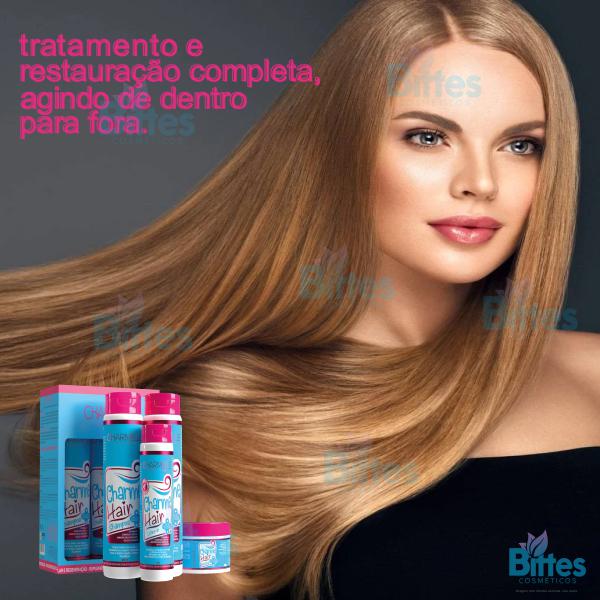 KIT CHARME HAIR CHARMELLE COSMÉTICOS SUPLEMENTO CAPILAR E REGENERAÇÃO ...