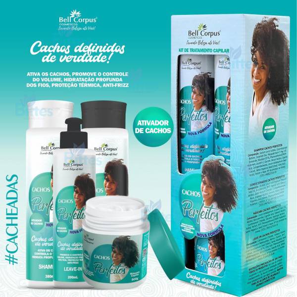 KIT CACHOS PERFEITOS BELL CORPUS COSMÉTICOS ATIVA OS CACHOS - Bittes ...