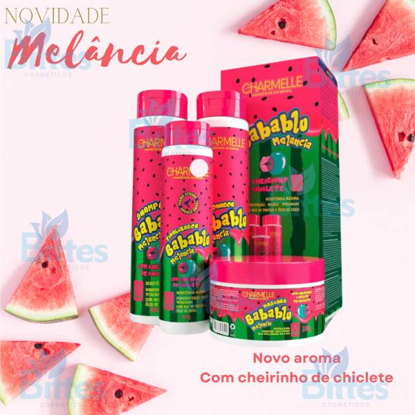 KIT BABABLU MELANCIA CHARMELLE COSMÉTICOS HIDRONUTRIÇÃO E MACIEZ ...