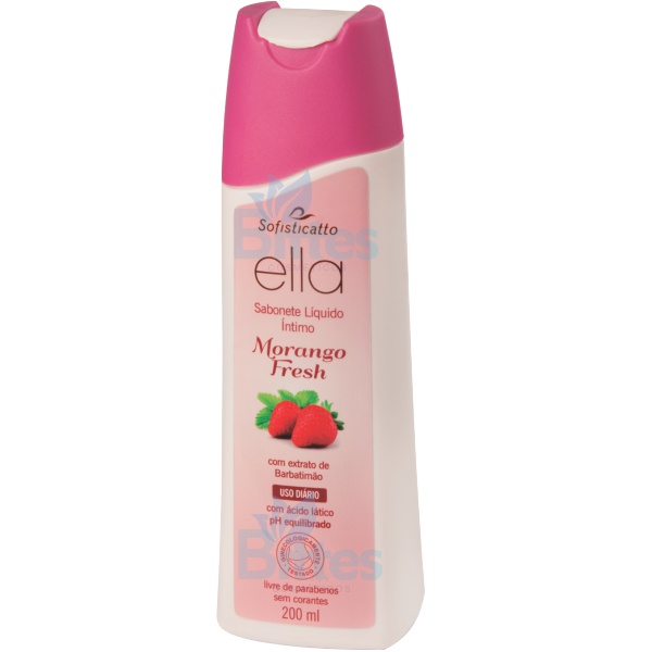 Sabonete Íntimo Ella Sofisticatto CosmÉticos Morango Fresh Uso DiÁrio