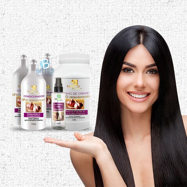 Comprar Kit Alho Desodorizado Hábito para Cabelo Quimicamente Tratado ...