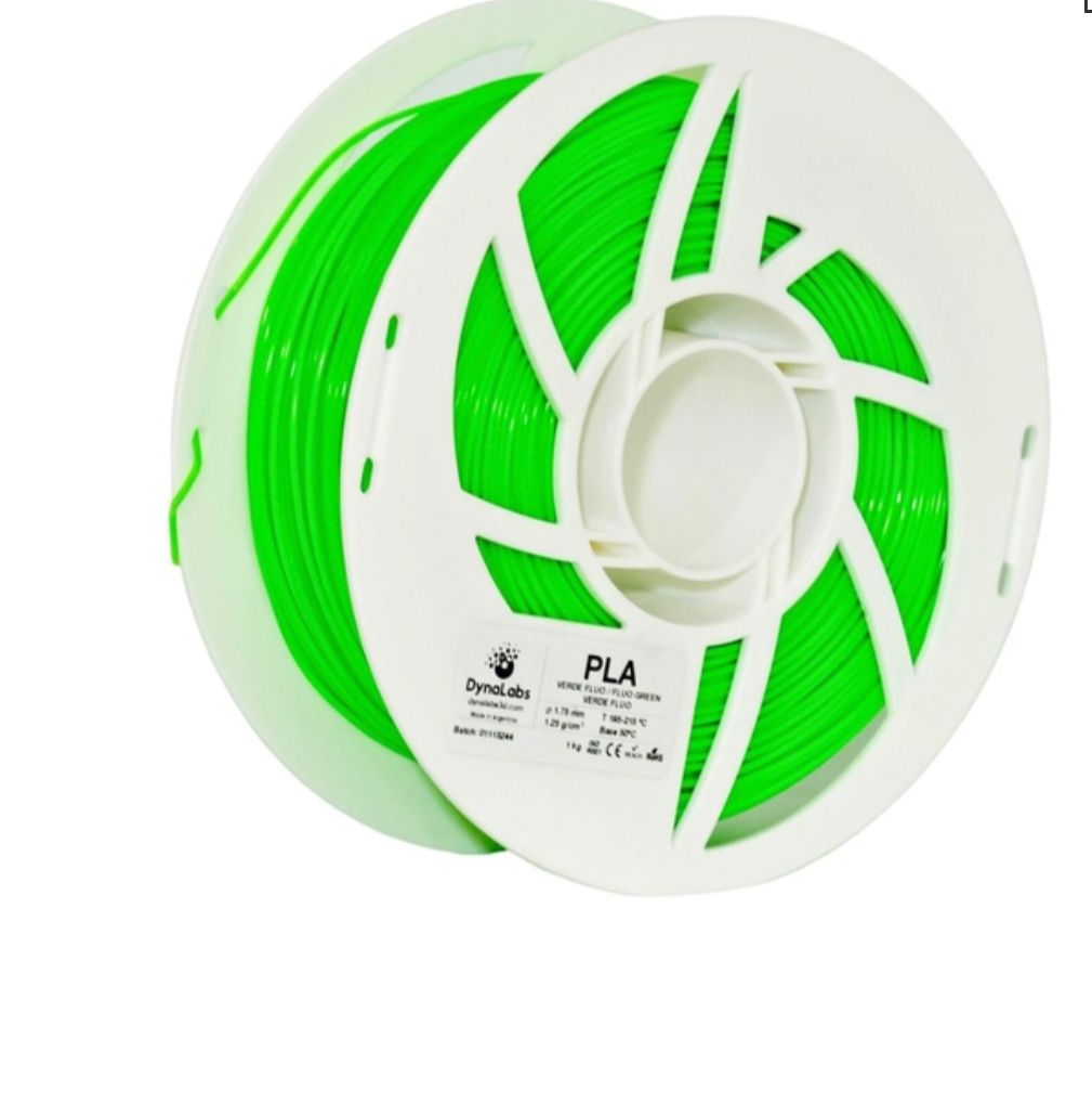 Filamento PLA Dynalabs 1KG Verde Fluorescente (1.75mm) - 3D Curitiba