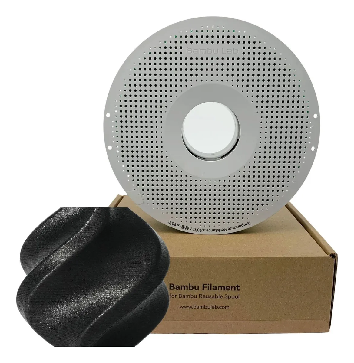 Filamento BambuLab Pet - CF Preto (1.75mm / 0.5KG) - 3D Curitiba