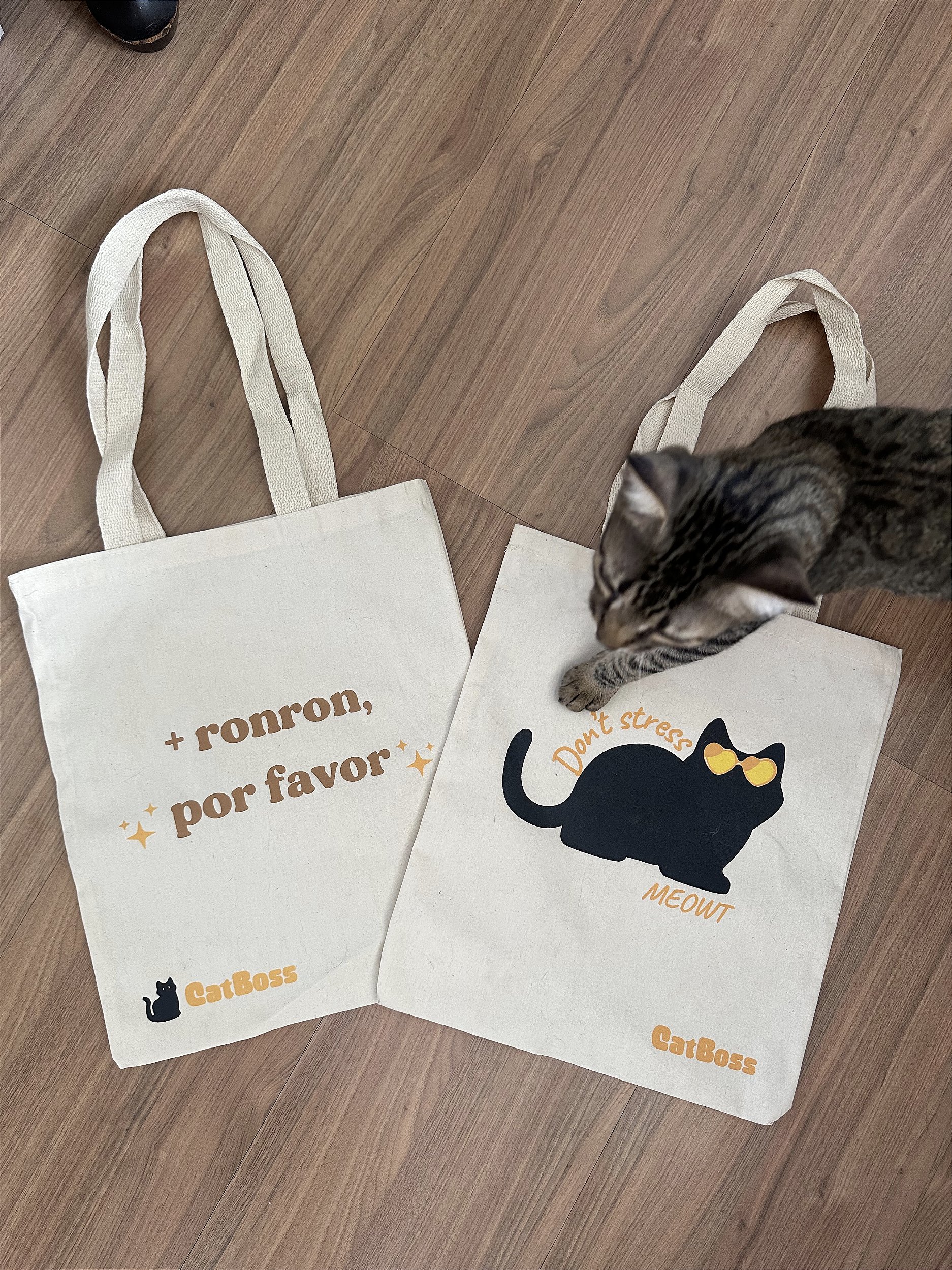 Ecobag Gateira “Don’t Stress Meowt” - CatBoss | Acessórios para o seu gatinho