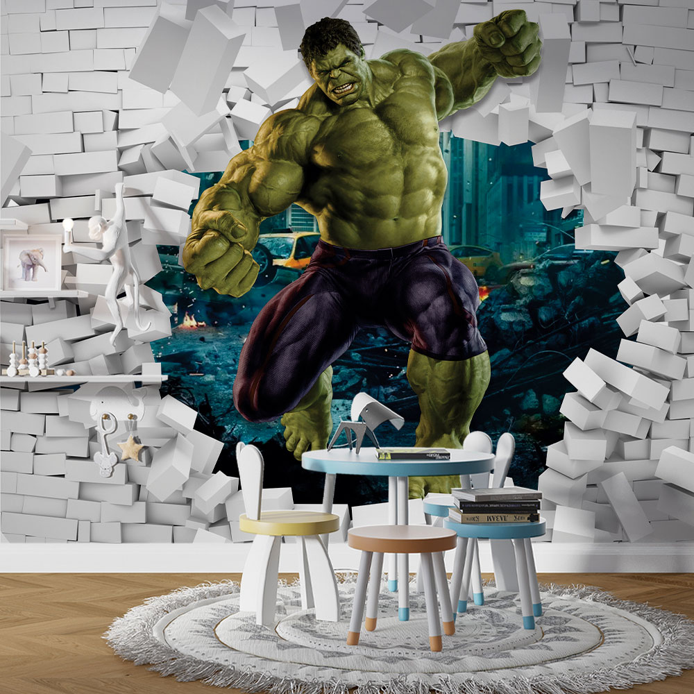 Papel de Parede Infantil Hulk AL 02 - Alô Papers