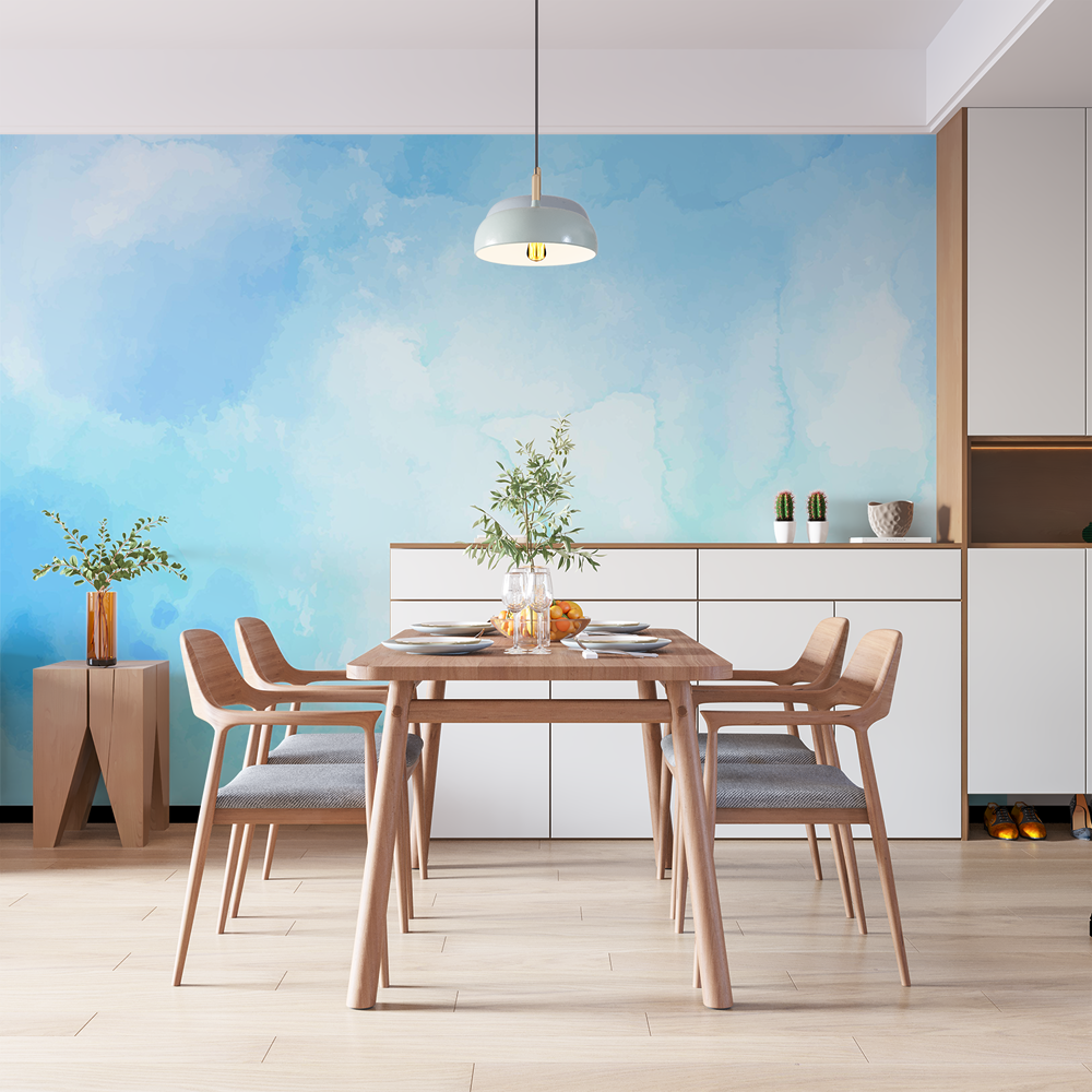 Papel de Parede Aquarela Tons de azul | AloPapers.com.br - Alô Papers