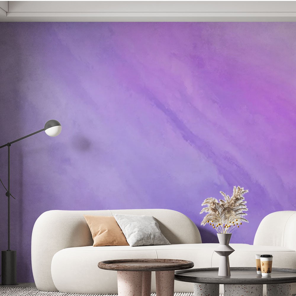 Papel de Parede Aquarela Roxo - Alô Papers