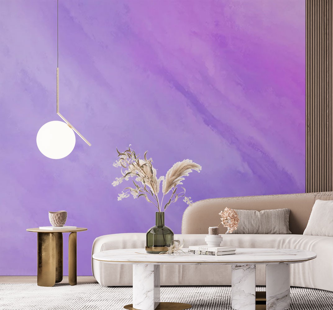Papel de Parede Aquarela Roxo - Alô Papers