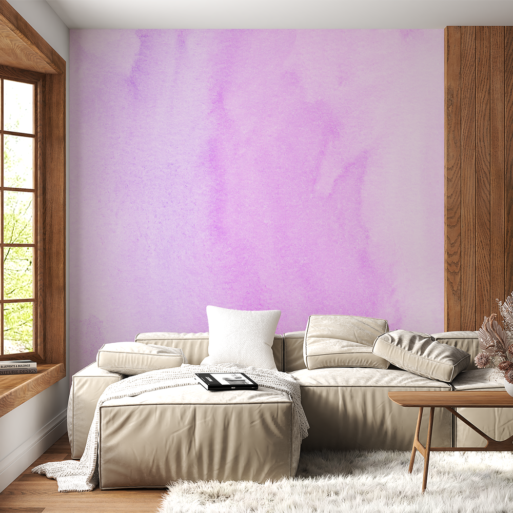Papel de Parede Aquarela Roxo - Alô Papers