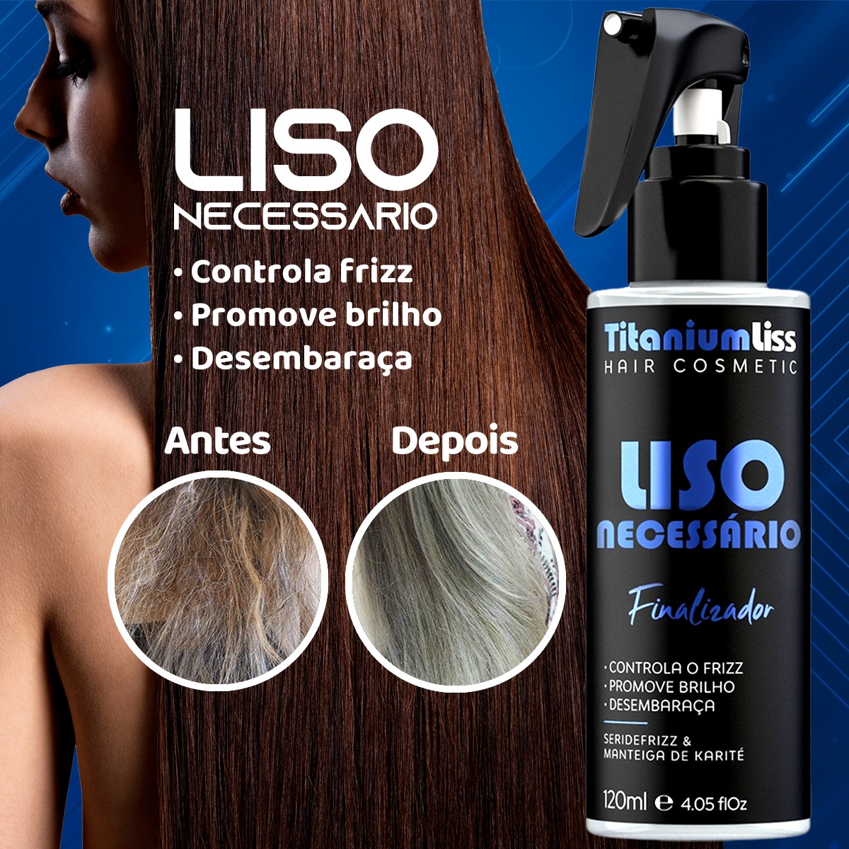Kit Liso Premium Titanium Liss Definitiva + Pós Progressiva + Liso Nec ...