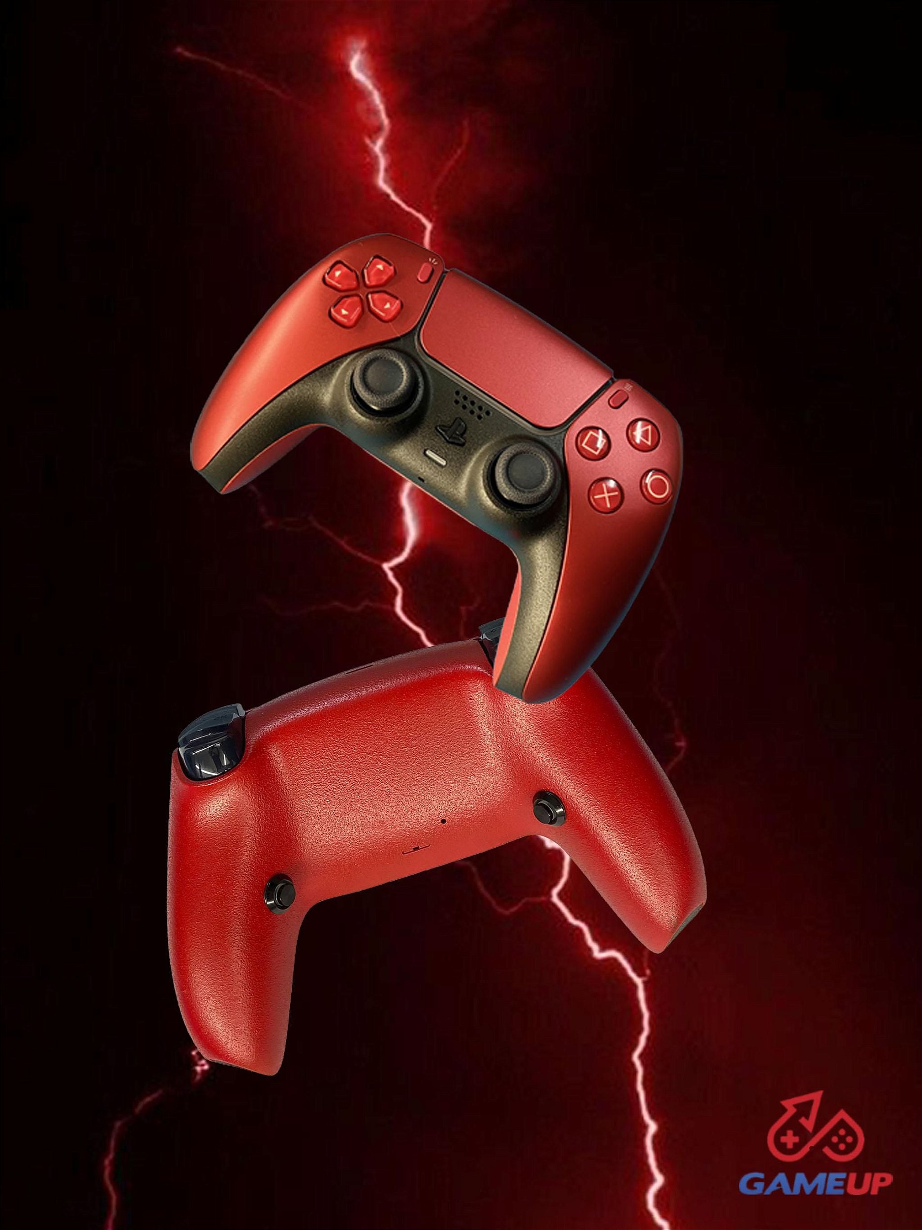 PS5 Controle Pro Volcanic Red com Grip - LOJA GAMEUP