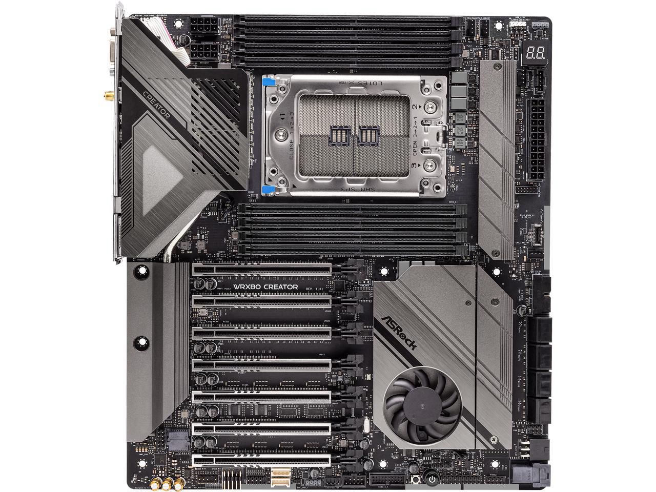 Placa Mãe ASRock WRX80 Creator sWRX8 AMD WRX80 - Peças para ...