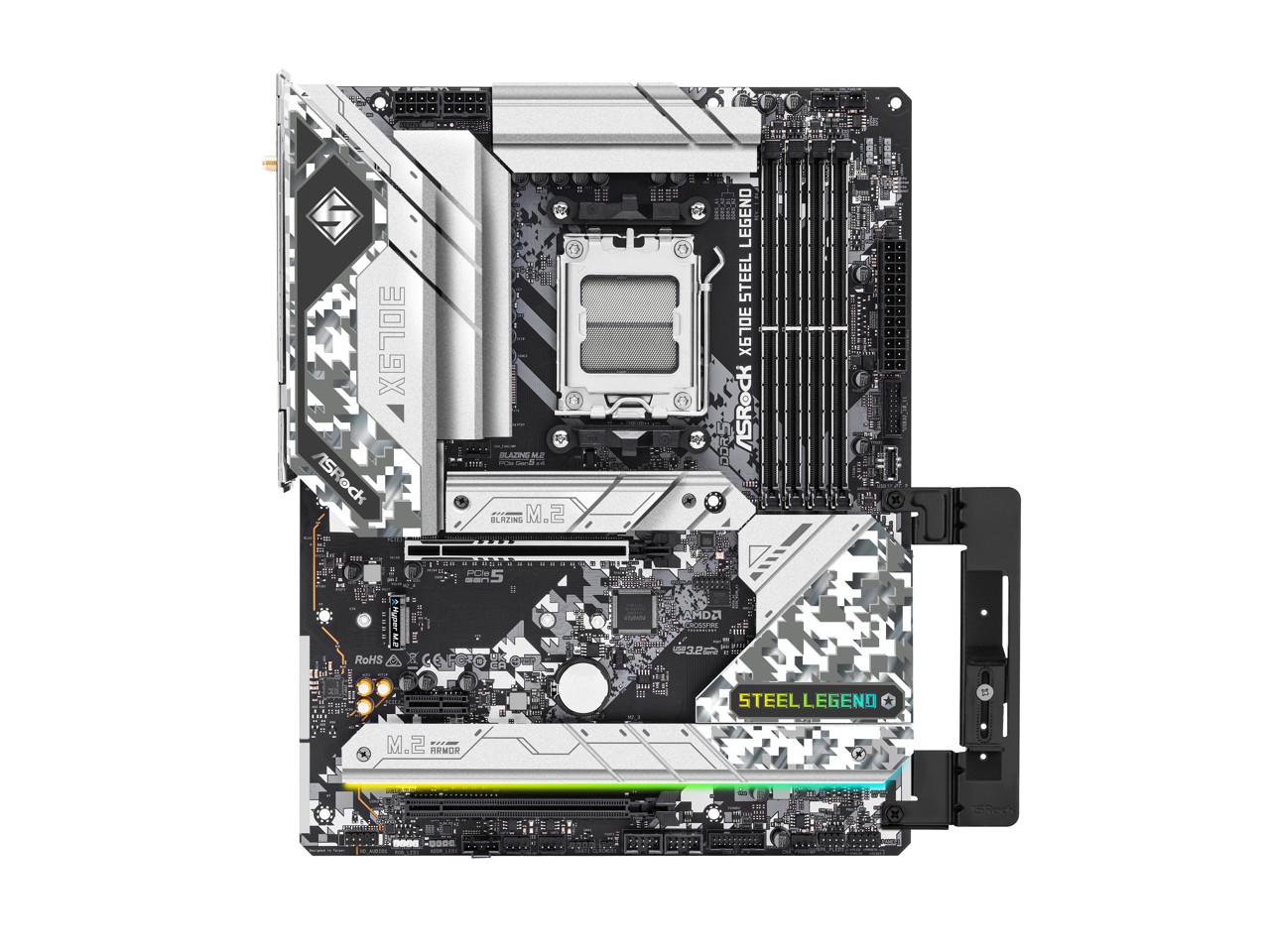 Placa Mãe AsRock X670E Steel Legend AM5 - Peças para Computadores e ...