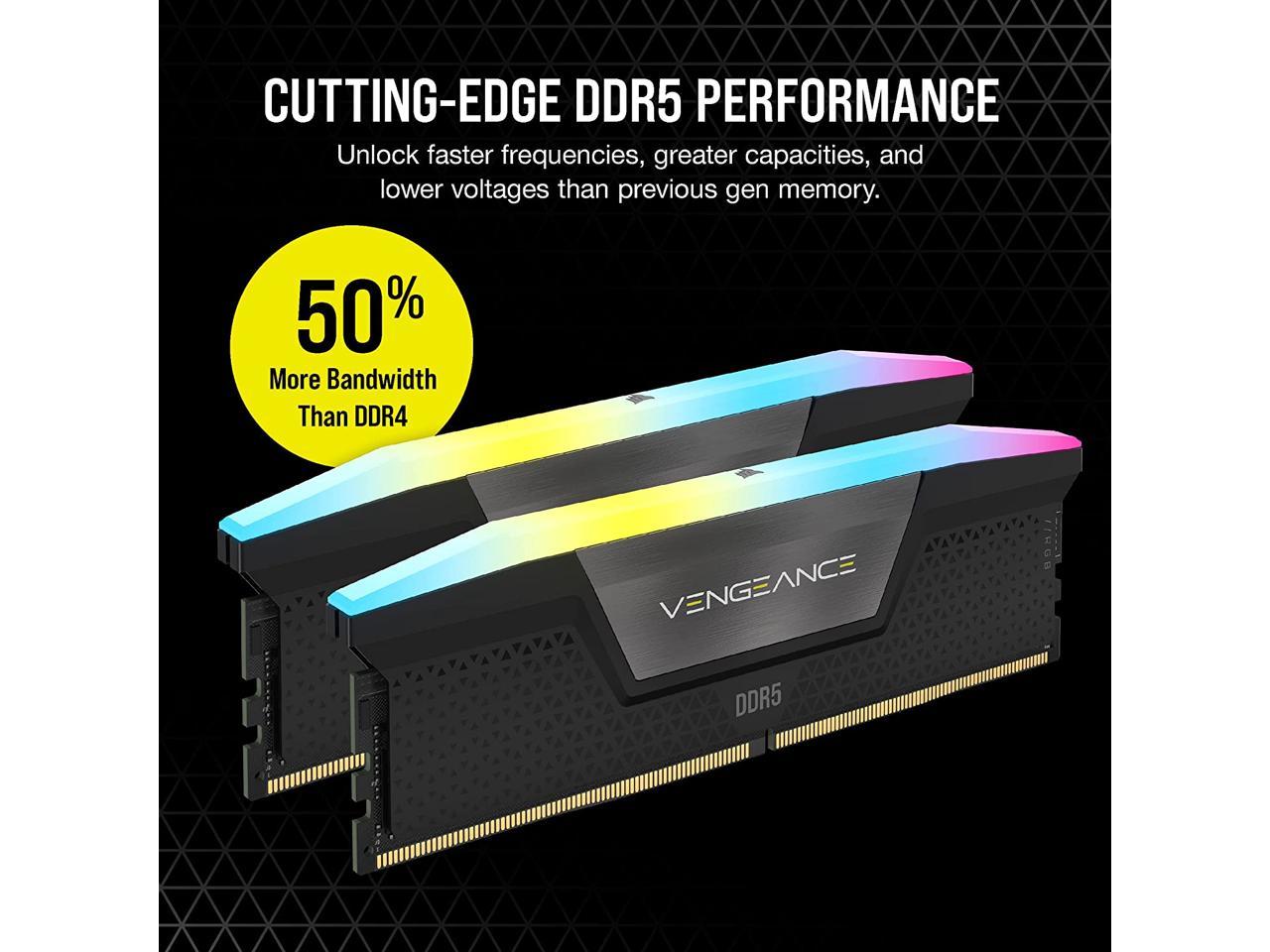 Memória RAM Corsair Vengeance RGB DDR5 96GB 2x48GB 6000MHz CL30 - Peças ...
