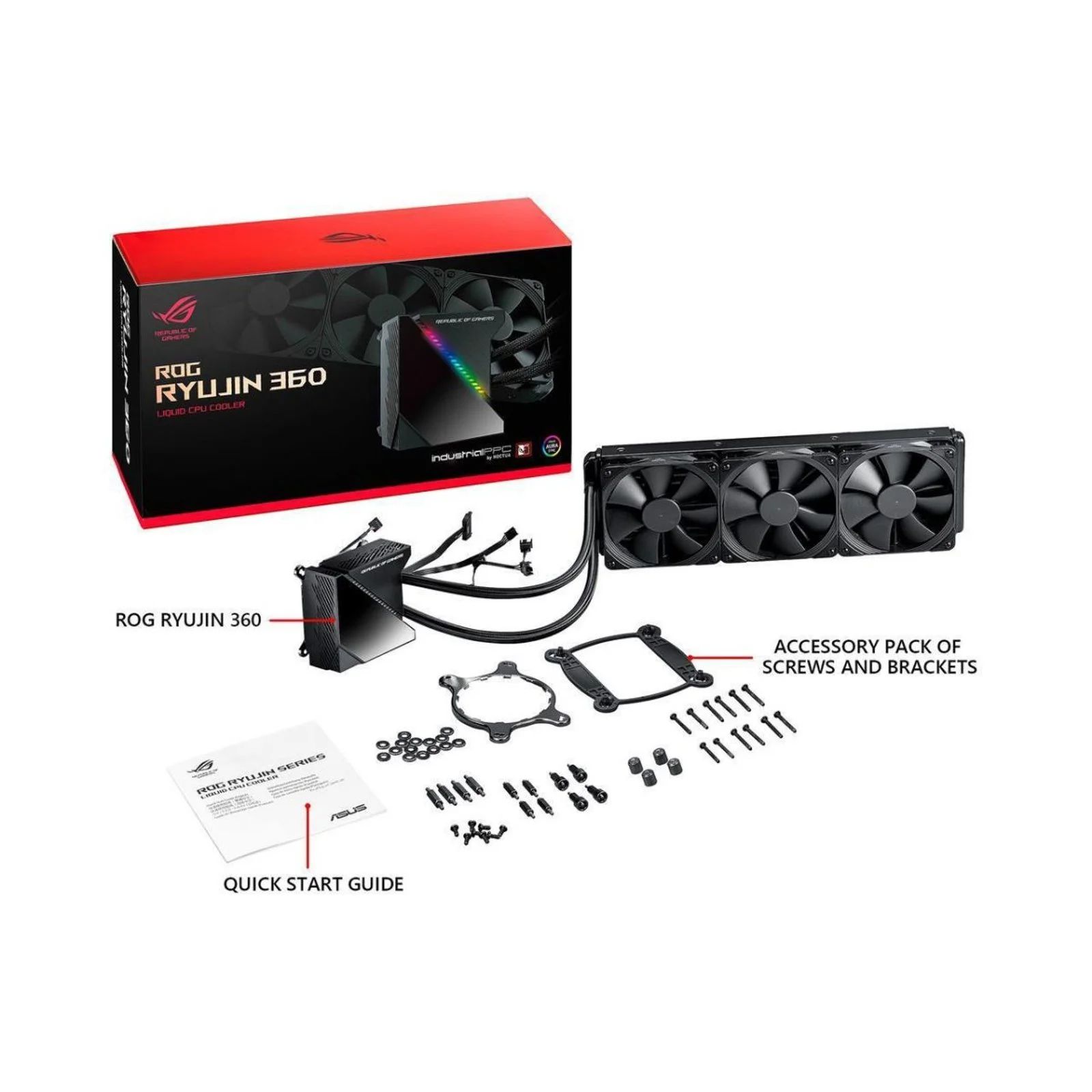Hydro Cooler Asus ROG Ryujin 360 RGB AIO Liquid 360MM - Peças para ...