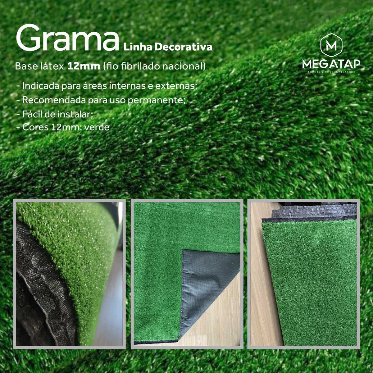 Grama Sintetica Medidas Para Decoração Casa Quintal Festas - Megatap ...