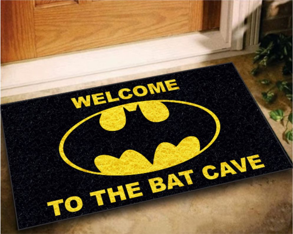 Tapete Capacho Welcome Batman Cave 60x40 | Preto Casa - Megatap Tapetes ...