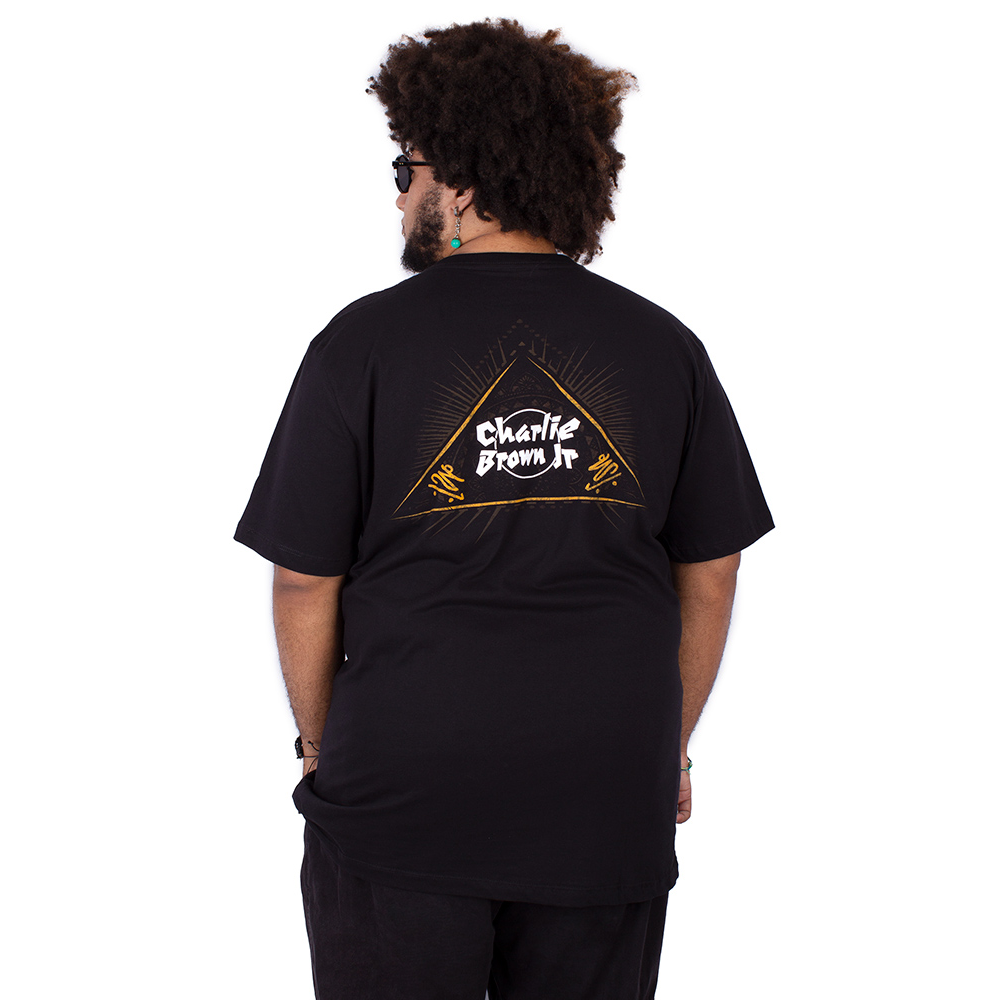 Camiseta Plus Size Charlie Brown Jr. Mantra Preta Oficial - Art Rock ...