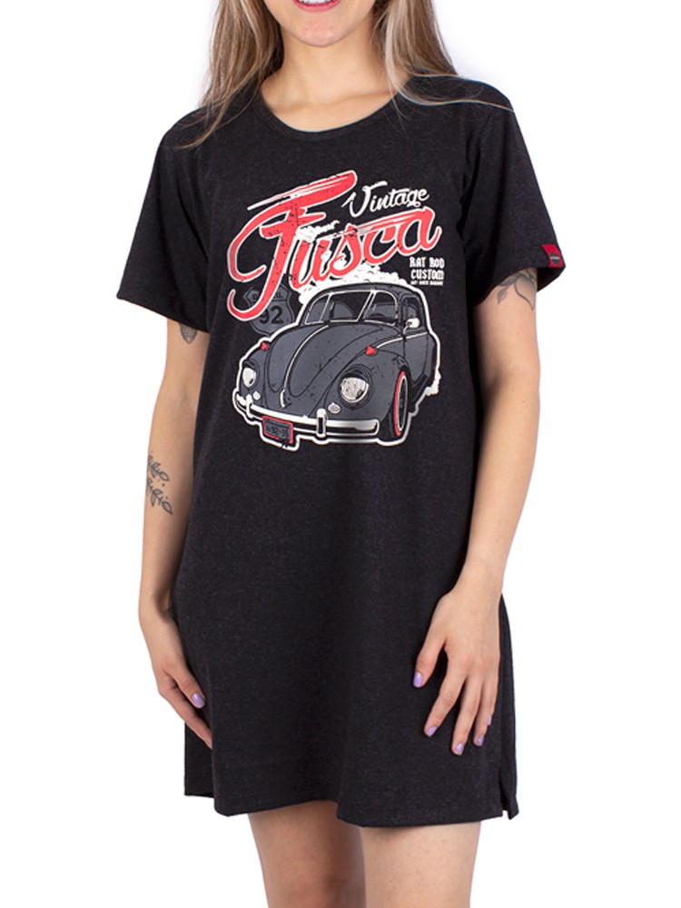 Vestido T-shirt Fusca Rat Preto Jaguar - Art Rock Camisetas - Receba em ...
