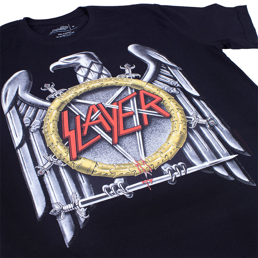 Camiseta Slayer Silver Eagle Preta Oficial - Art Rock Camisetas ...