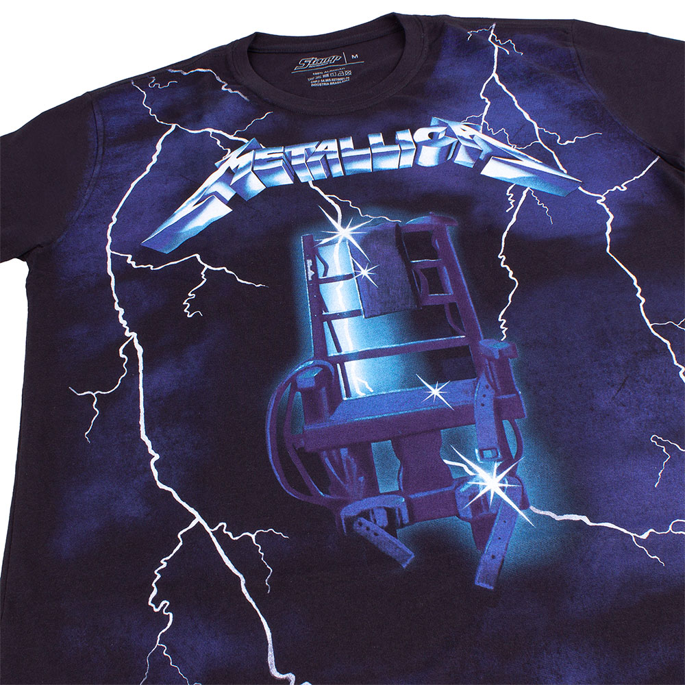 Camiseta Premium Metallica Ride The Lightning Marinho Oficial - HO HO ...