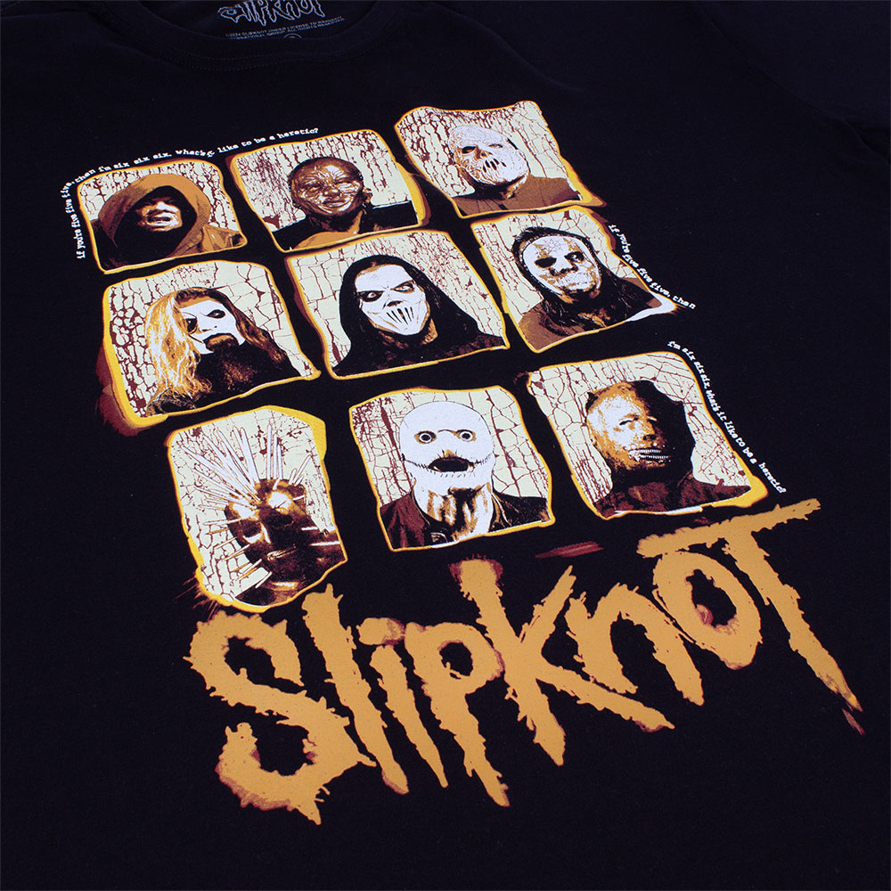 Camiseta Stamp Rock Wear Slipknot 9 Photos Preta Oficial - HO HO ROCK ...