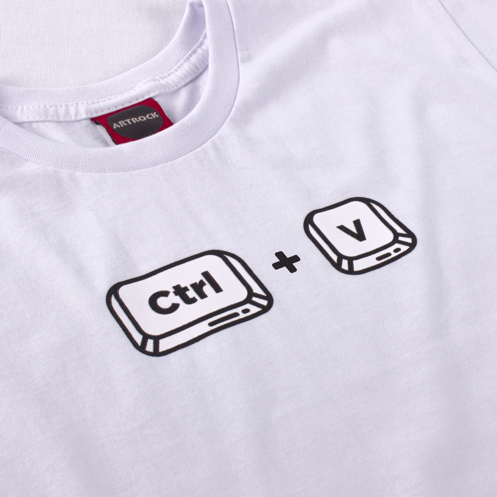 Camiseta Tal Pai Tal Filho CTRL C + CTRL V Branca - HO HO ROCK DA ART ...