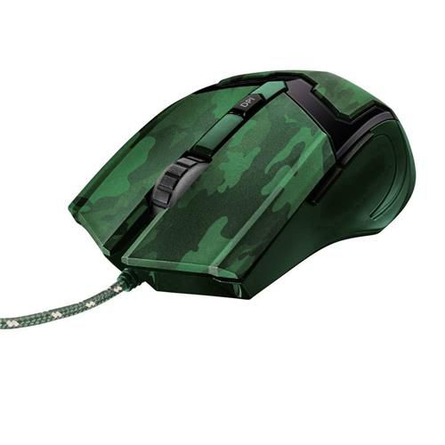 Mouse Gamer Trust GTX 101 GAV Camuflado Verde 4800DPI - Loja Zeus Games