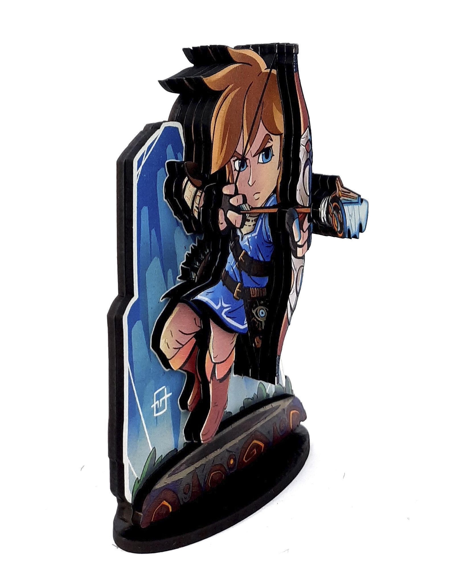 Miniatura 2.5D em MDF - The Legend of Zelda - Link - 14cm - Loja Zeus Games