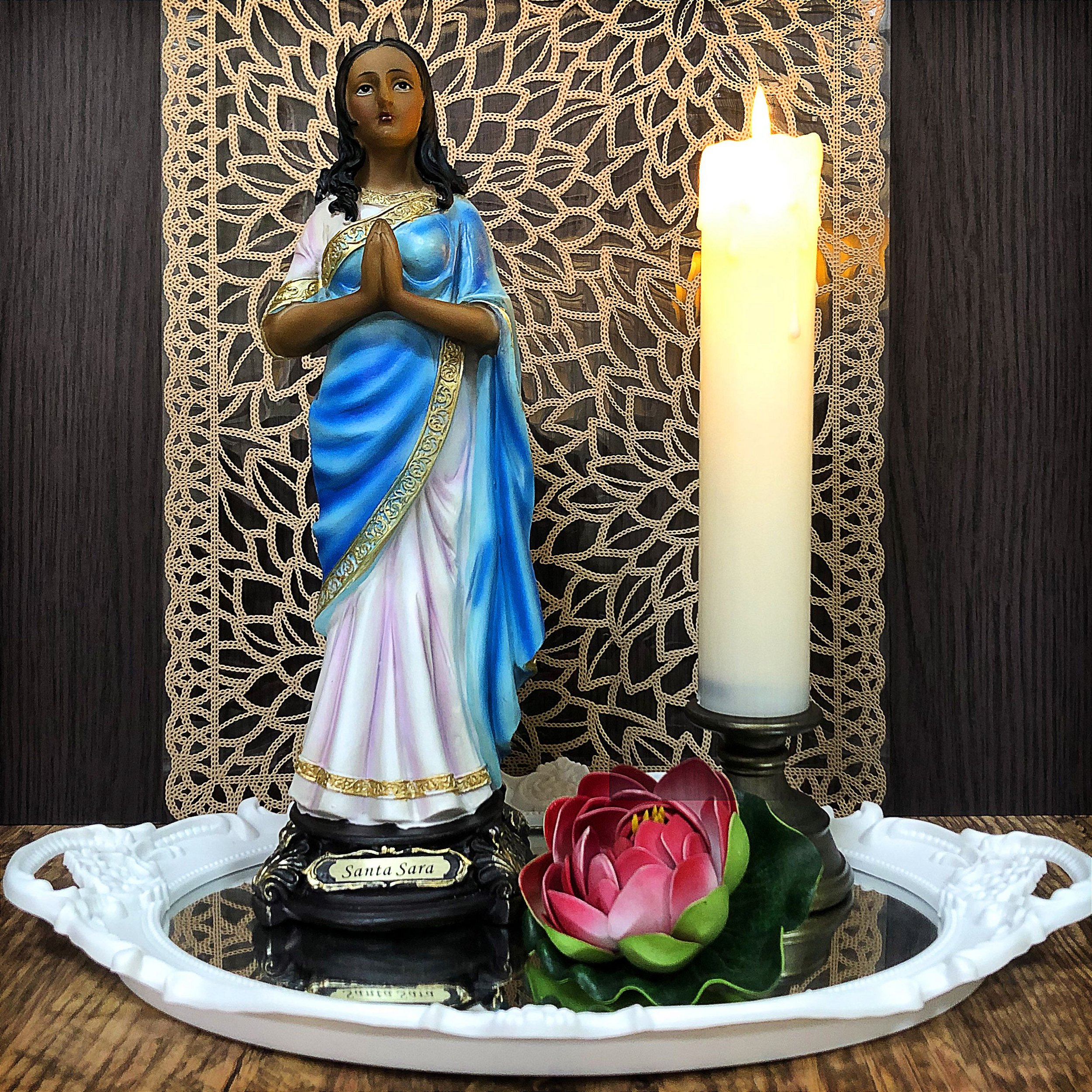 Imagem Santa Sara Importada Resina 30 cm - Amém Decoração Religiosa ...