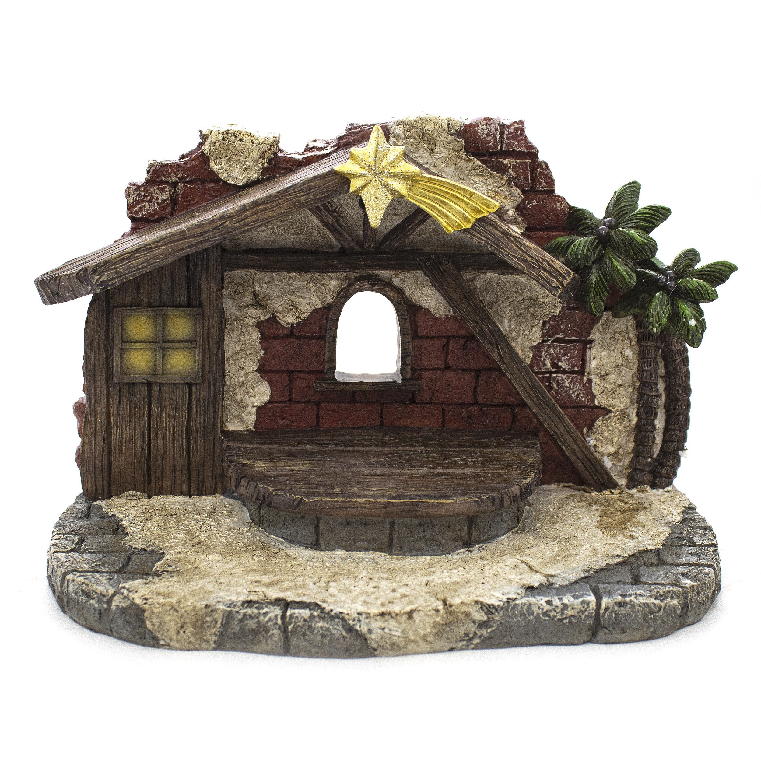 Mini Presépio Infantil Casinha Importado Resina 11 Peças 14 cm - Amém ...