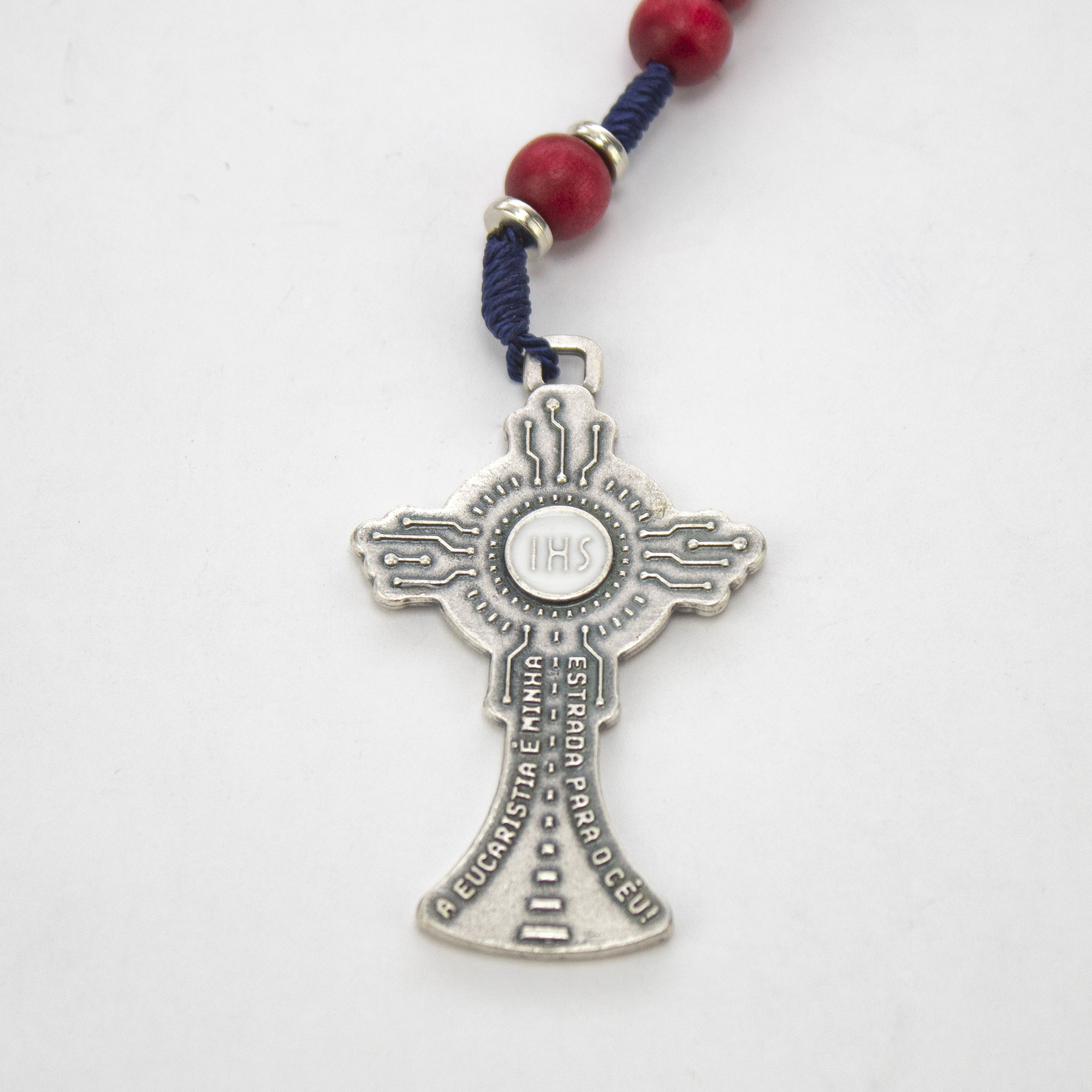 Terço Carlo Acutis Vermelho com Mochila Madeira 8mm - Amém decoração ...