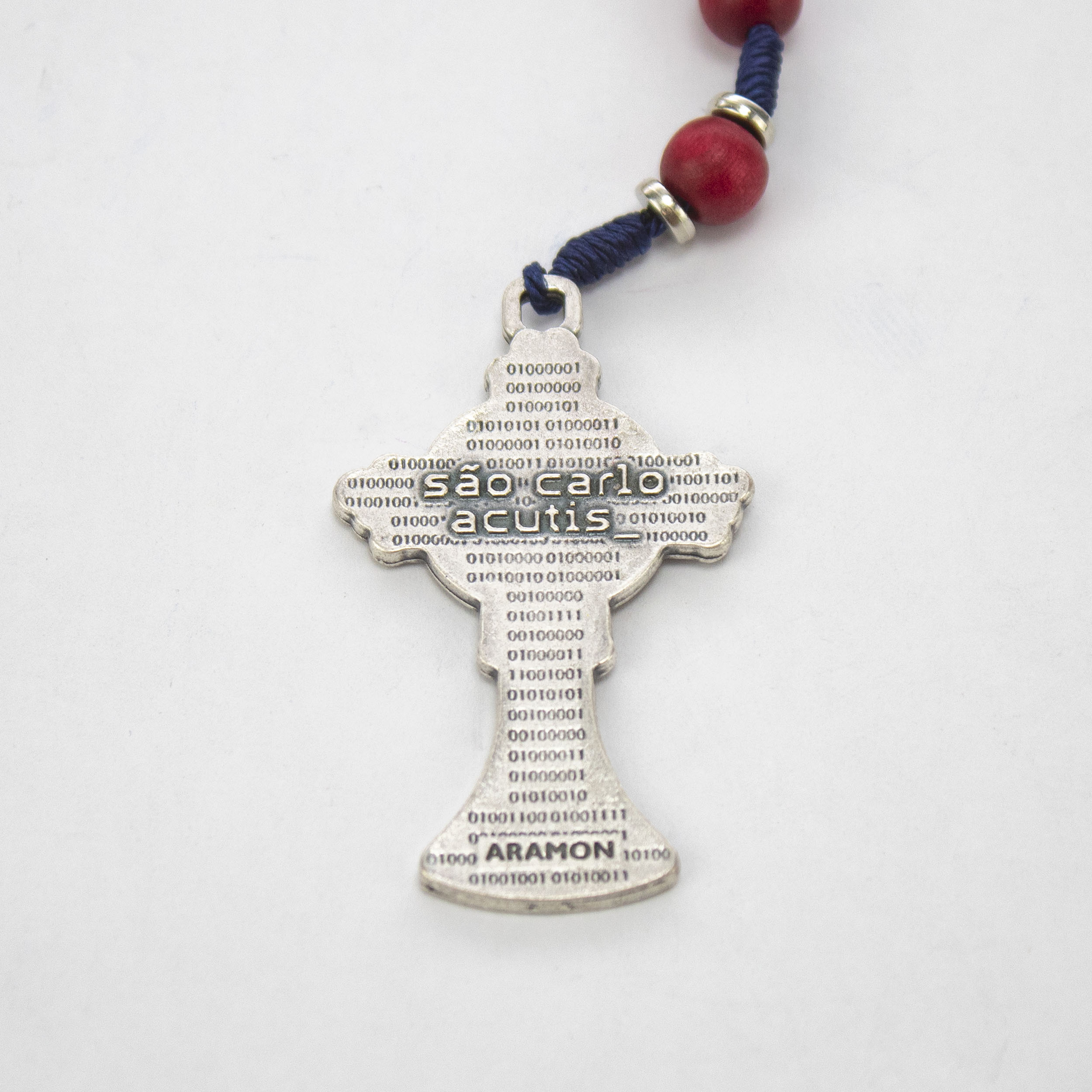 Terço Carlo Acutis Vermelho com Mochila Madeira 8mm - Amém decoração ...