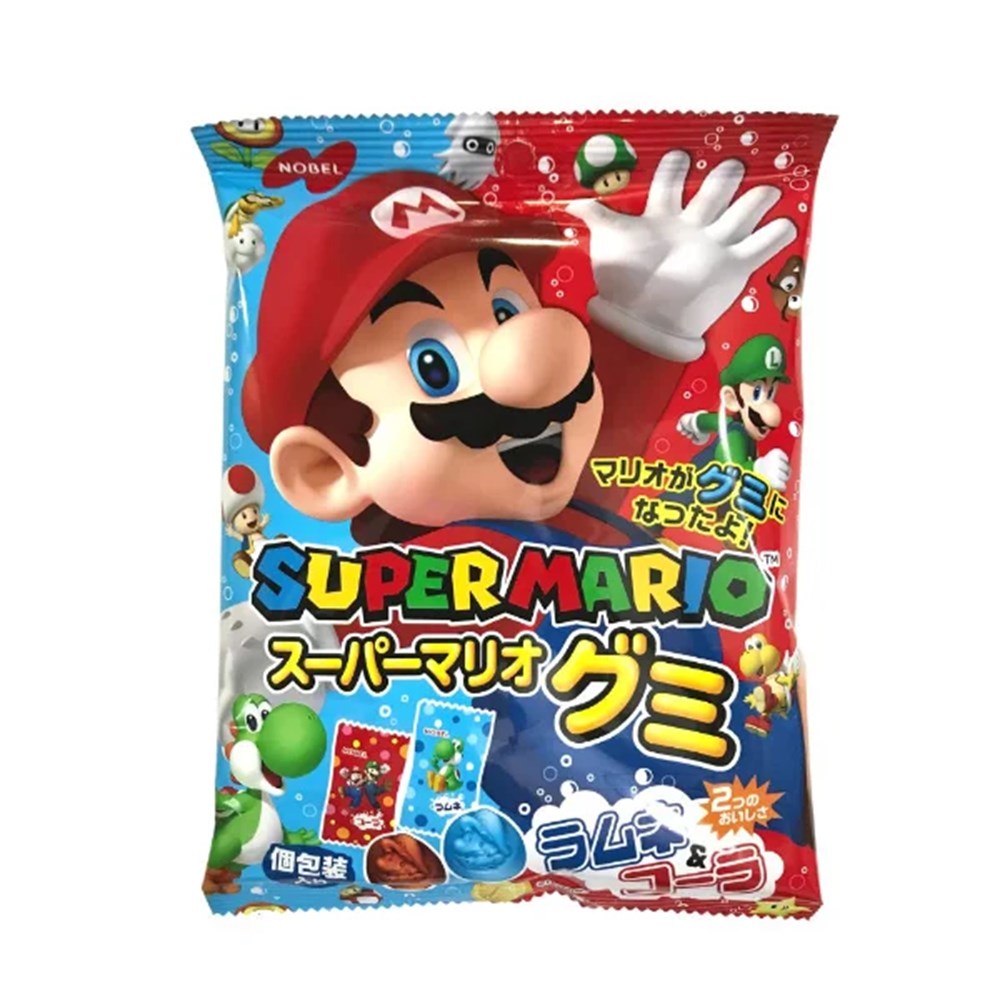 Bala Goma Super Mario sabor Coca Cola e Soda - Made In Korea Minas