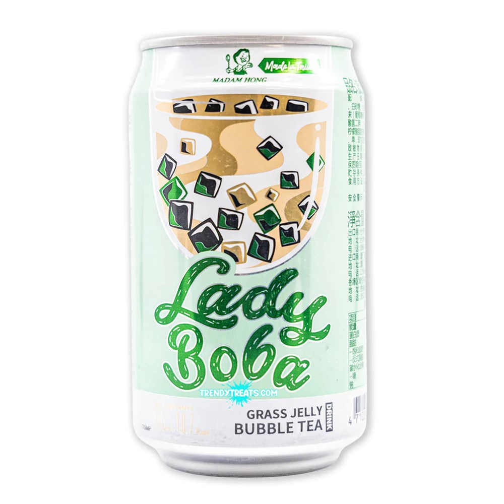 Lady Boba Chá Preto, Leite e Gelatina 315ml - Made In Korea Minas