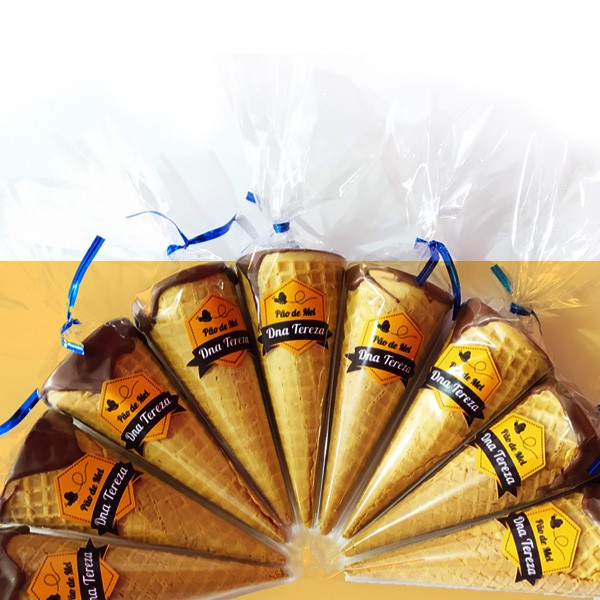 Mini cone de pão de mel - Pão de Mel Dona Tereza - O sabor da roça pra ...