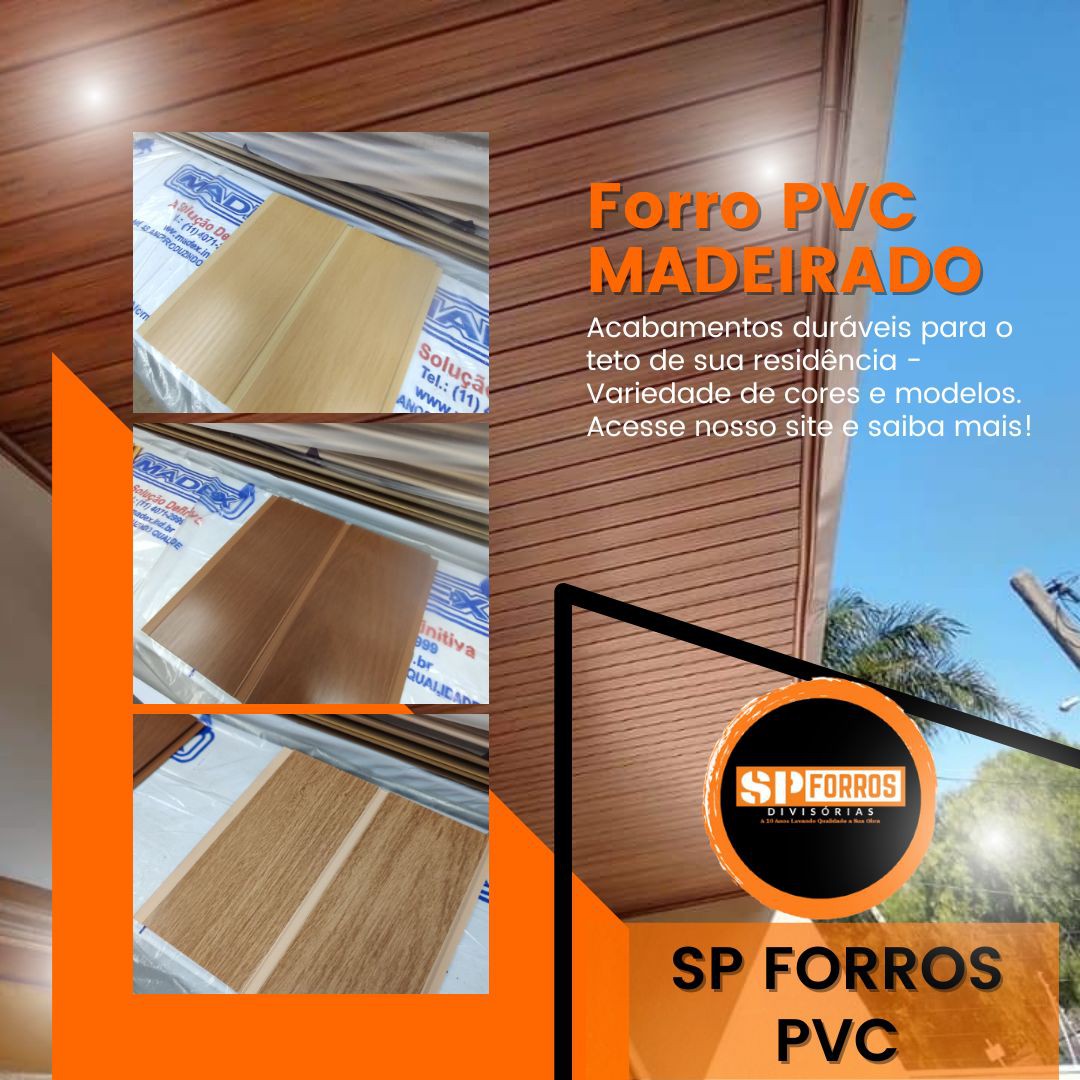Forro de PVC amadeirado frisado 6mm x 20cm x 6.0 m cerejeira madex ...