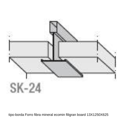Forro fibra mineral ecomin filigran board 13X1250X625 x 12pcs - Forro ...