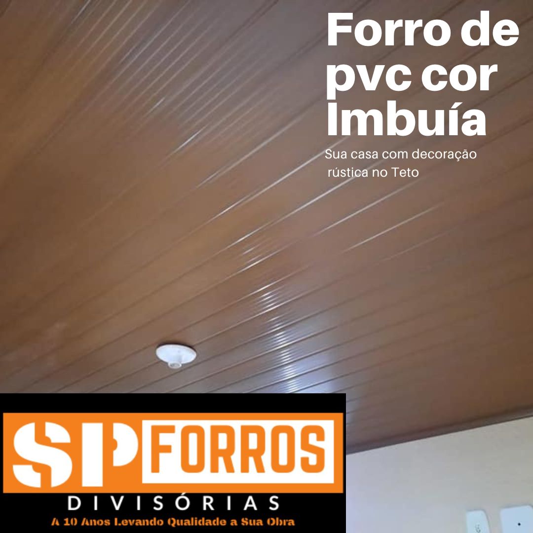 Forro pvc madeira-Cor imbuia-Permatti - Forro PVC, Forro pvc madeira ...