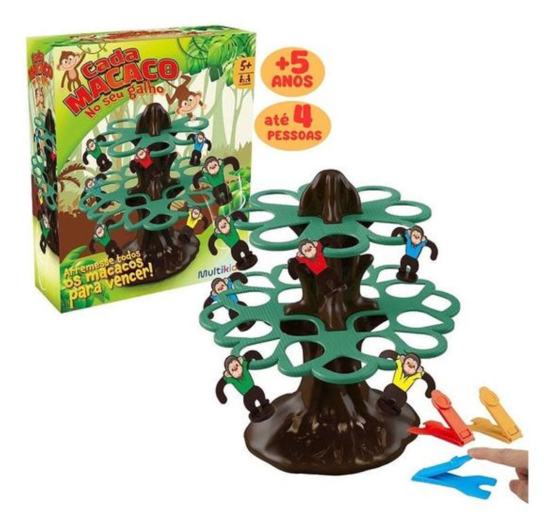Divertido Jogo Macaco no Galho - Multikids - 16 Unidades - Blanc Toys ...