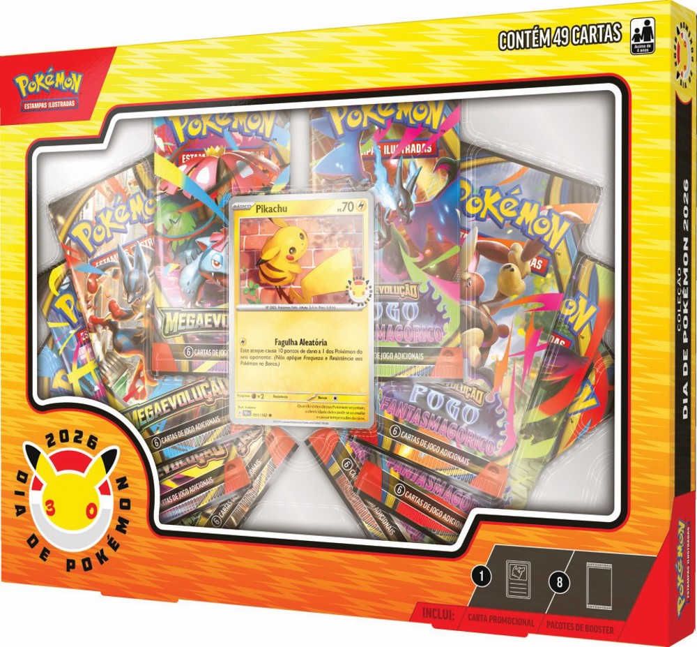 Box de 30 Anos de Pokémon - Coleção Dia de Pokémon 2026 - Blanc Toys ...