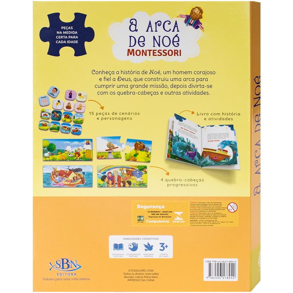Arca de Noé: Montessori Bíblico (Livro - jogo) - Livros de JB Carvalho ...