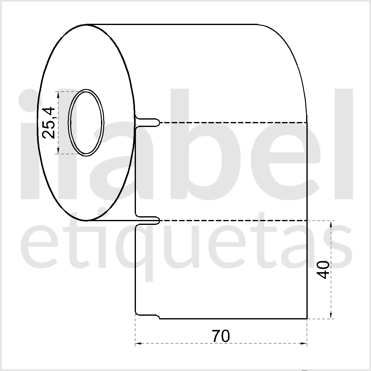 Etiqueta Gôndola 70x40mm 7x4cm Couche cartão Gap lateral p/ Zebra Argox ...