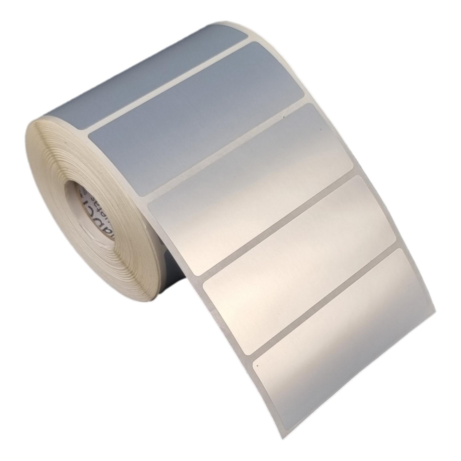 Etiqueta adesiva 80x30mm 8x3cm Poliéster cromo para alta temperatura p ...