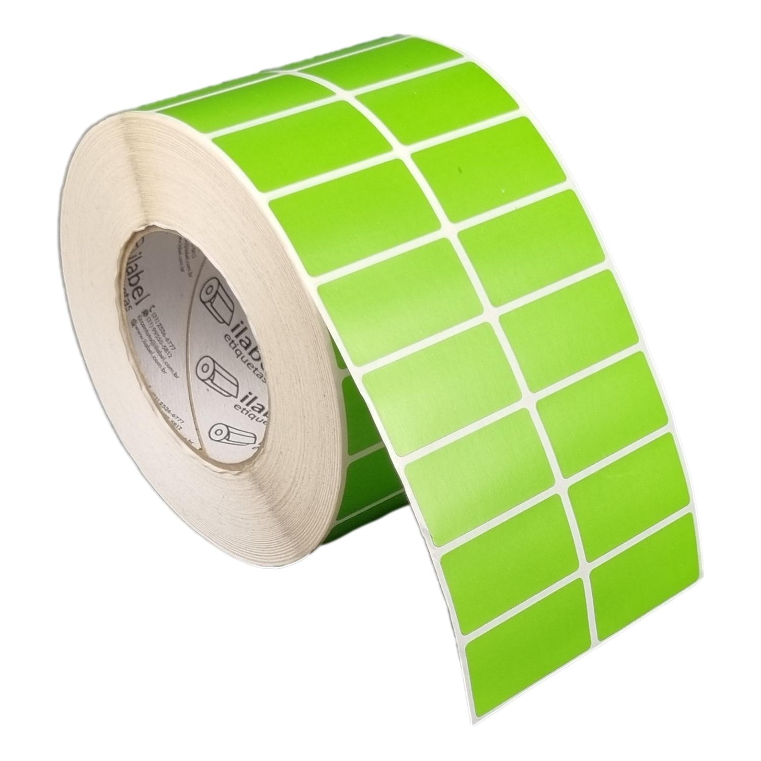 Etiqueta adesiva 50x25mm 5x2,5cm (2 colunas) Térmica (impressão sem ribbon) - Rolo c/ 90m Tubete ...