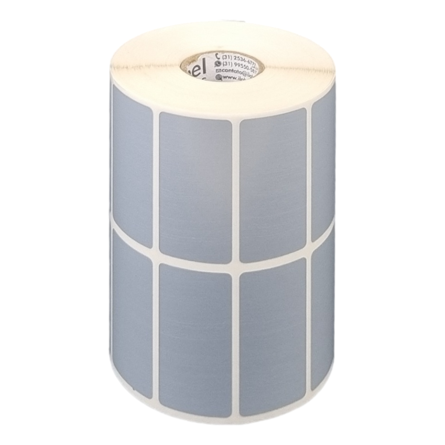 Etiqueta adesiva 50x25mm 5x2,5cm (2 colunas) VOID prata fosco p/ Zebra ...