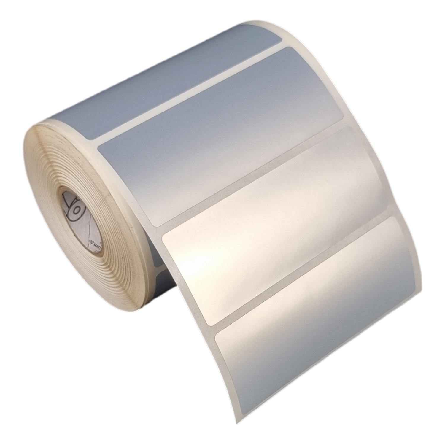 Etiqueta adesiva 90x35mm 9x3,5cm VOID prata fosco p/ Zebra Argox Elgin ...