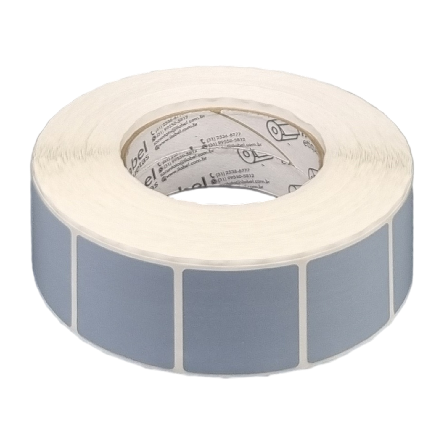 Etiqueta adesiva 40x40mm 4x4cm (1 coluna) VOID prata fosco p/ Zebra ...