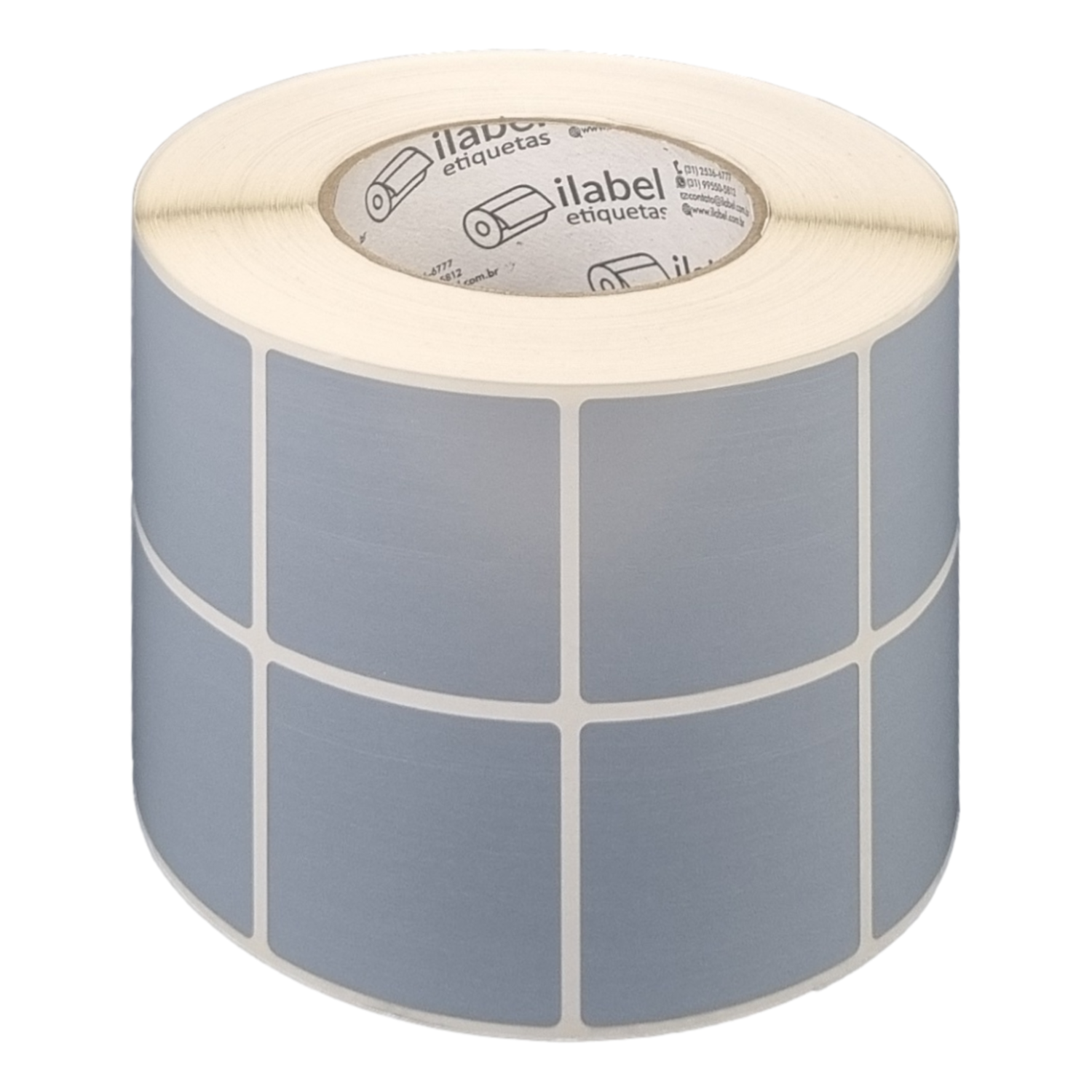 Etiqueta adesiva 50x50mm 5x5cm (2 colunas) VOID prata fosco p/ Zebra ...